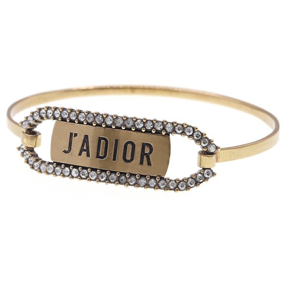 Dior | Jewelry | Christian Dior Dior Bangle Gold Metal Stone Jadior ...